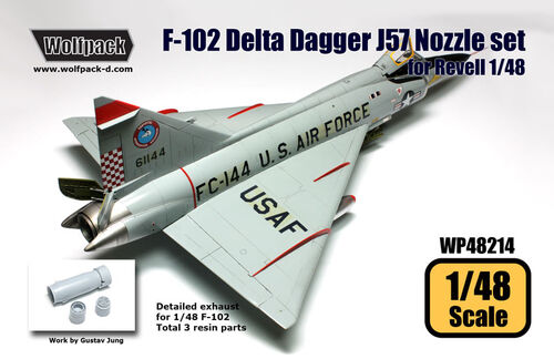 Wolfpack Design WP48214 Convair F-102 A Delta Dagger - Engine Nozzle Set (for Revell Kits)