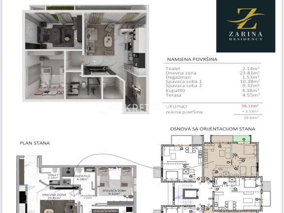Prelijep stan na prodaju u condo-hotelu Zarina’s Residency 56.11m2