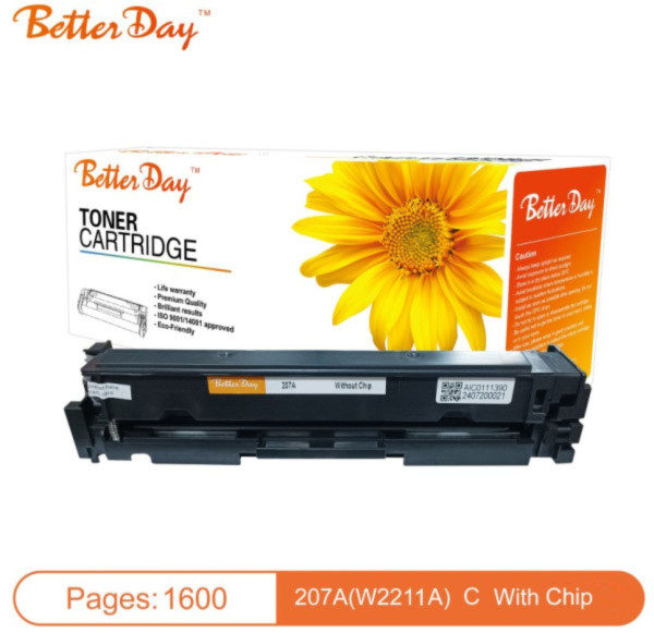 TONER BETTERDAY 207A(W2211A CIP) M255/M283 CRG067 ZAM. KASETA ZA HP CYAN 1.6K (SA CIPOM)