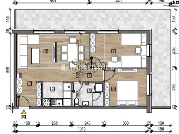 Trosoban stan u izgradnji - PDV - Kredit