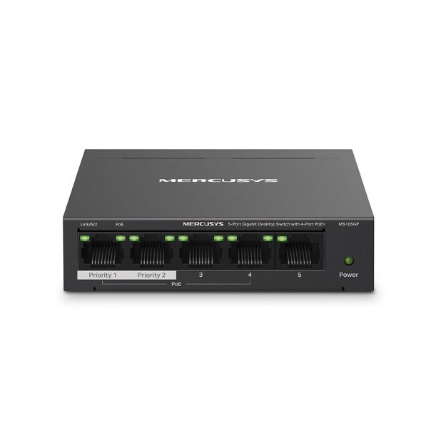 MERCUSYS LAN Switch MS105GP 5-port 10/100/1000 / 4PoE