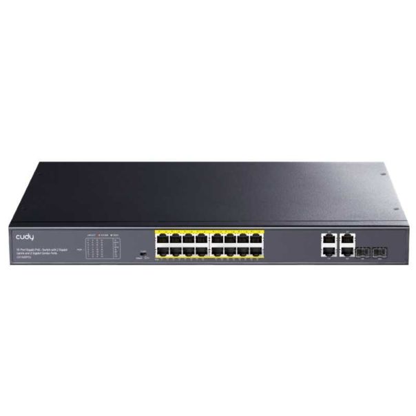 CUDY GS1020PS2 PoE+ 16port Gigabitni switch