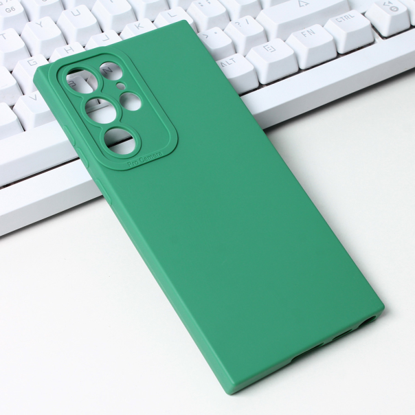 Maska za Samsung Galaxy S22 Ultra Silikon Pro Camera zelena