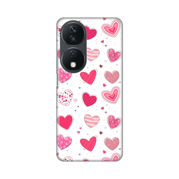 Maska za Honor X7b Silikonska Print Skin Pink Hearts