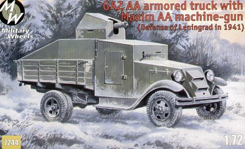 Military Wheels 7244 Soviet truck GAZ AA with Maxim Anti-aircraft machine-gun
