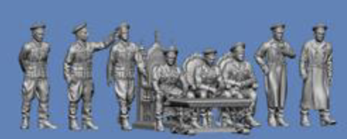 Germania-Figuren 72-WW2-105 General Staff Normandy 1944