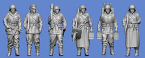 Germania-Figuren 72-WW2-047 Ardennes 1944 Grenadiers advance / march 01 6 figures 2