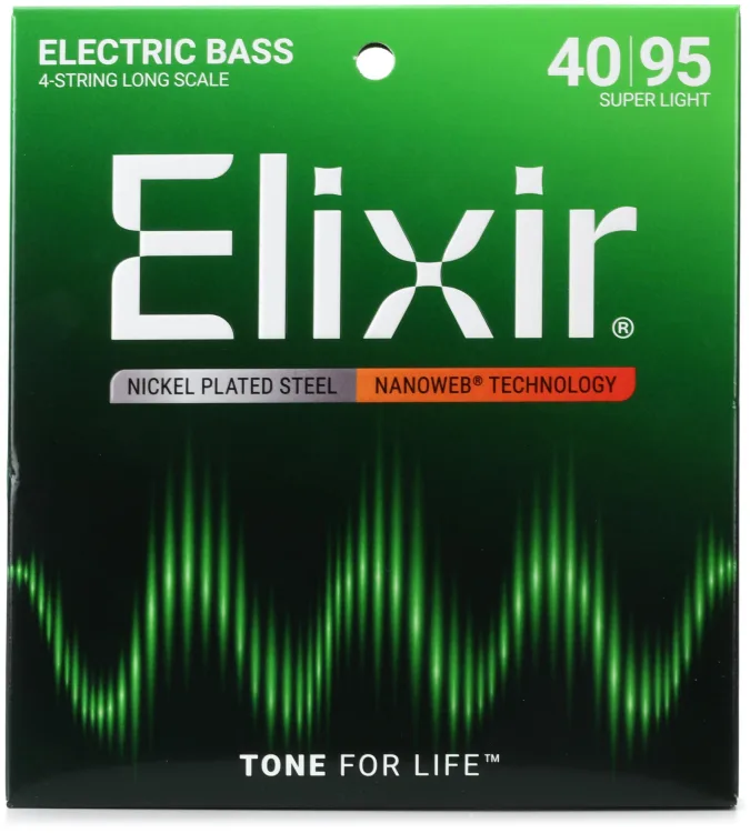 Elixir 14002 Nanoweb Super Light žice za bas gitaru 40-95