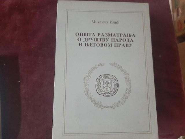 125 Opšta razmatranja o društvu naroda i njegovom pravu