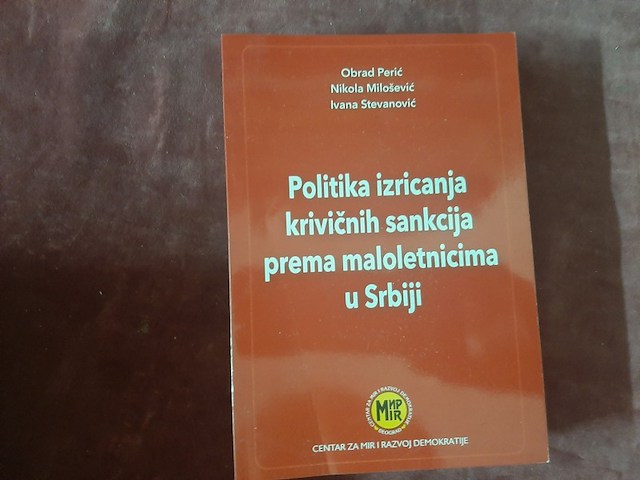 619 Politika izricanja krivičnih sankcija prema malolet
