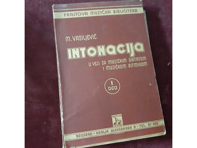 102 INTONACIJA - M.Vasiljević 1939