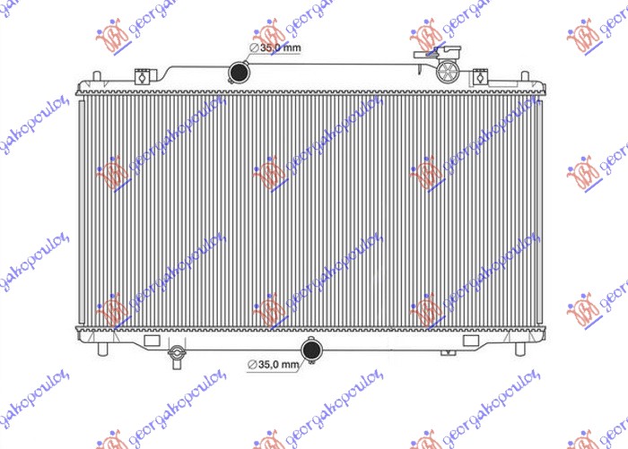 HLADNJAK MOTORA 2.0/2.5 BENZIN (MANUELNI/AUTOMATSKI) (375x733x16) KOYO
