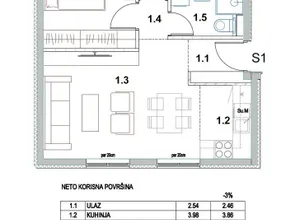 Prodaja Stan - Beograd, Palilula: Borča - Kovilovo - Crvenka