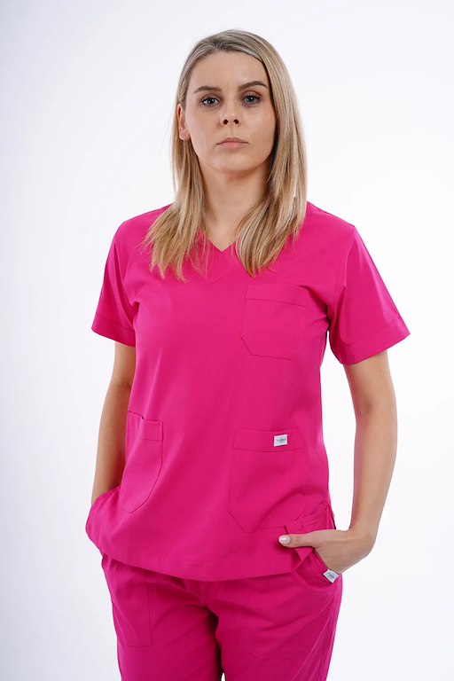 Pureboks Ženski gornji deo medicinske uniforme, Roze