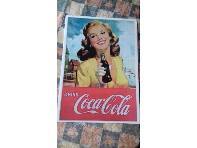 COCA COLA..POSTER..USA..PLASTIFICIRAN