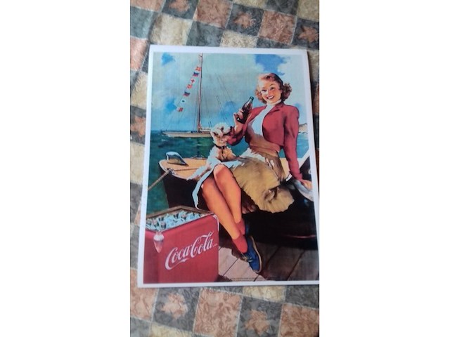 COCA COLA..POSTER..USA..PLASTIFICIRAN