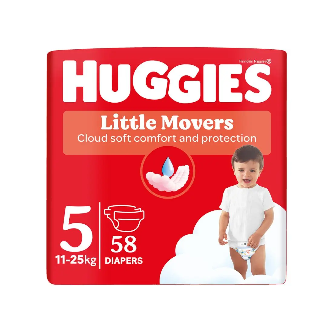 Huggies Pelene Little Movers 5, 11-25 kg, 58/1