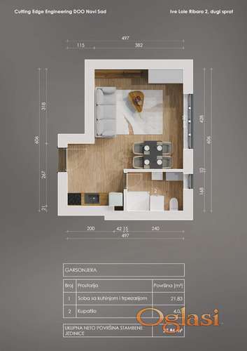 GARSONJERA NA PRODAJU – CENTAR NOVOG SADA VLASNIK