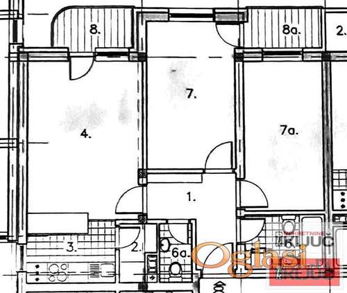 NOVA DETELINARA, 63m2, Trosoban, Odličan raspored