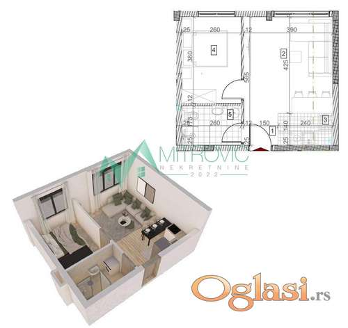 Sremska Kamenica - Kvalitetna zgrada - stanovi od 28m2 do 130 m2