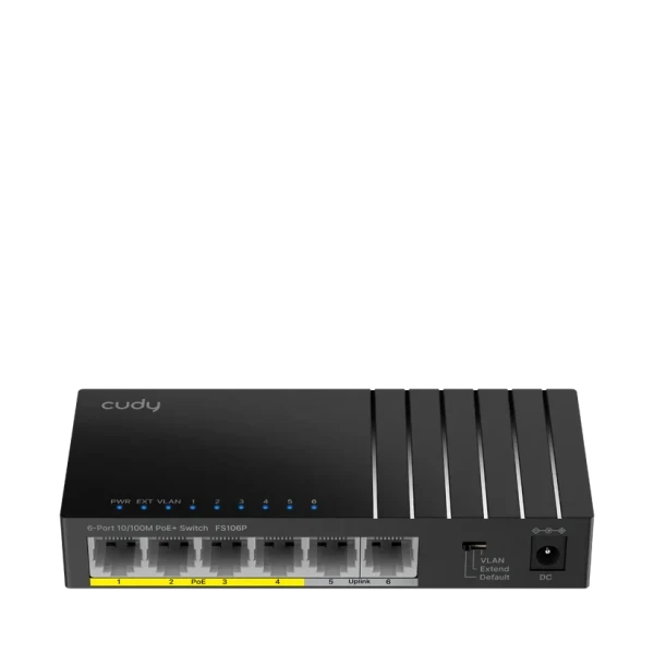 Svič 10100 6-port Cudy FS106P PoE+36W2×Uplink