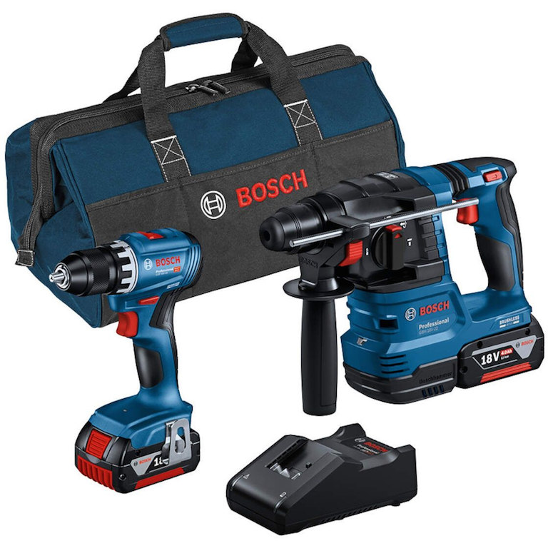 Bosch – Akumulatorski set GBH 18V-22 + GSR 18V-45 + 2 x 18V 4,0Ah + torba – 0615A50038