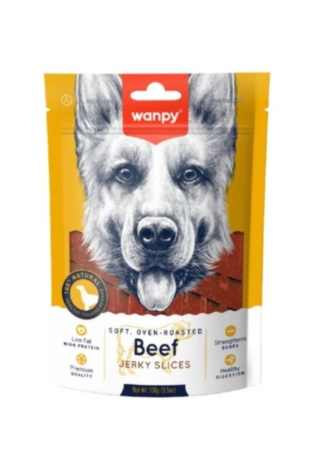 WANPY SOFT JERKY SLICES POSLASTICA ZA PSE, GOVEDINA 100 G