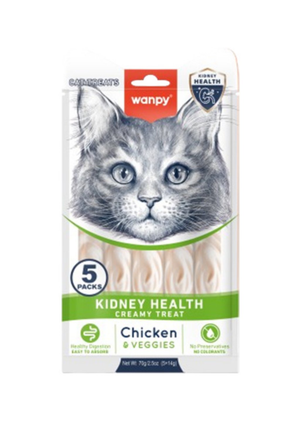 Wanpy Kidney Care pasta za macke piletina i povrce 5x14 g