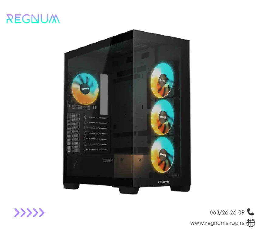 Računar Regnum Hydra X3D – Ryzen 7 7800X3D / RTX 4060 / 32gb DDR5 / Aorus Elite MB / 1TB Nvme