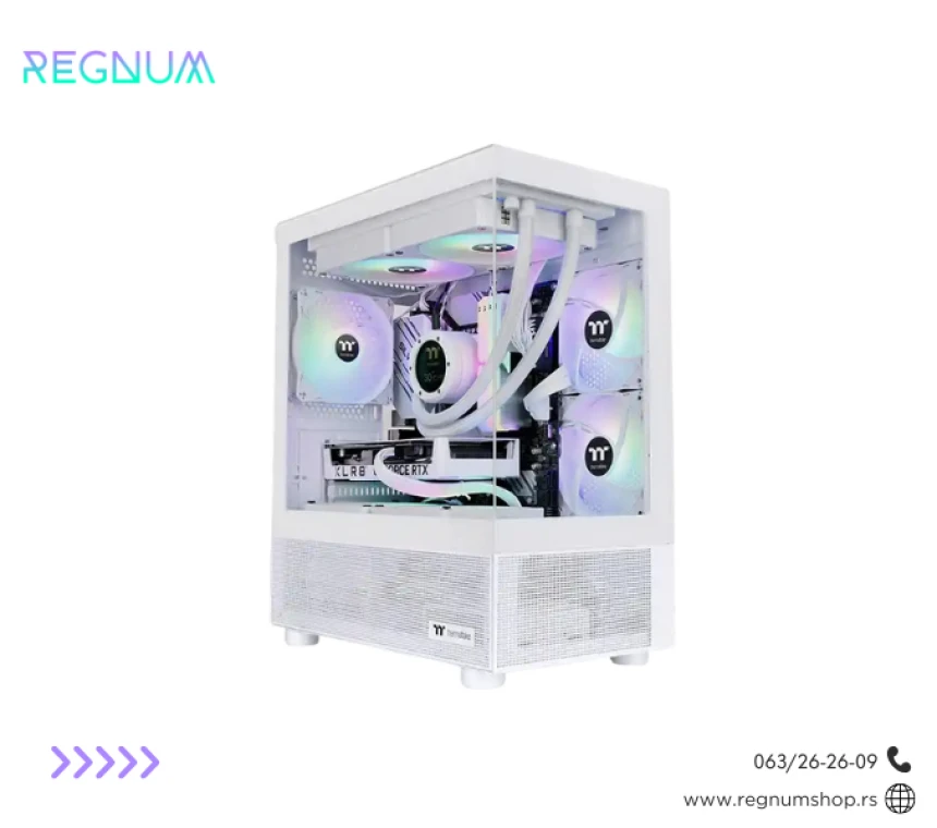 Racunar Regnum AURORA DESIGN / ryzen 7600X / B650MT / 5060 TI / 1TB nvme / 2x16gb RGB White / 850W