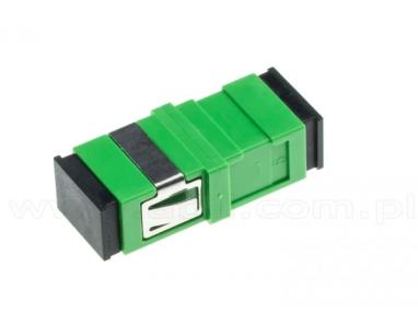 NETIKS SC-APC / SC-APC singlemode simplex fiber adapter, APC (angle-polished connectors)