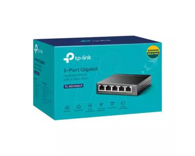 TP-LINK Svič 10/100/1000 5-port TP-Link TL-SG1005LP 4xPoE port 30W