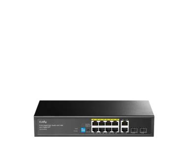 CUDY Svič 10/100/1000 10-port Cudy GS1010PS2/8 PoE+/2x Uplink/2x SFP/120W