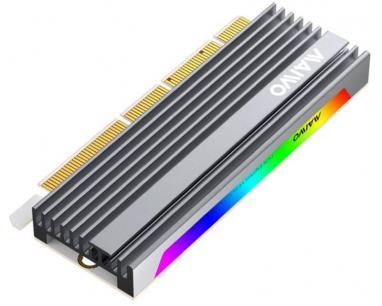 MAIWO Adapter M.2 NVMe na PCI-Express RGB Alu heatsink, KT058