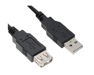 E-GREEN Kabl USB A - USB A M/F (produžni) 5m crni