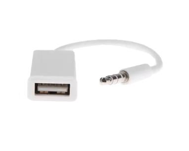 VELTEH Adapter USB na AUX beli 17cm A017
