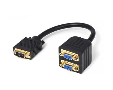 FAST ASIA Adapter VGA - VGA M/2F (spliter) crni