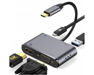 GREEN CONNECTION Adapter-konverter USB Tip C 3.1 na HDMI/VGA/3.0 USB/Tip C