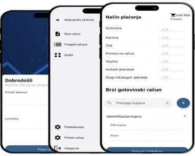 SKY Fiscal aplikacija za mobilni telefon - mobilni kao kasa