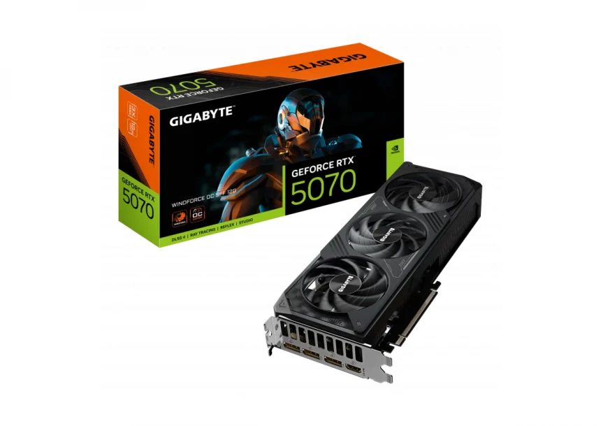 Graficka karta Gigabyte GeForce RTX 5070 Windforce OC GDDR7 12GB 192bit 3xDP/HDMI