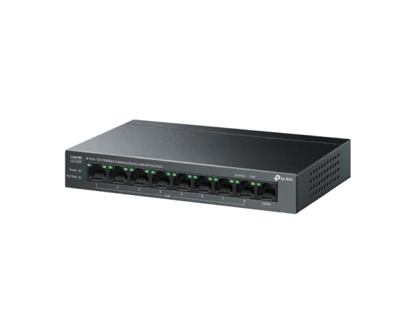 TP-LINK_ LS109P(UN) 9-Port 10100Mbps Desktop Switch sa 8-Portova PoE+