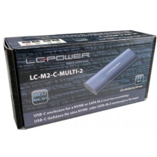 LC POWER LC-M2-C-MULTI-2 NVME SSD Rack M2 Enclosure for M.2 SSD USB3.2 Gen.2x1 Type C Antracit