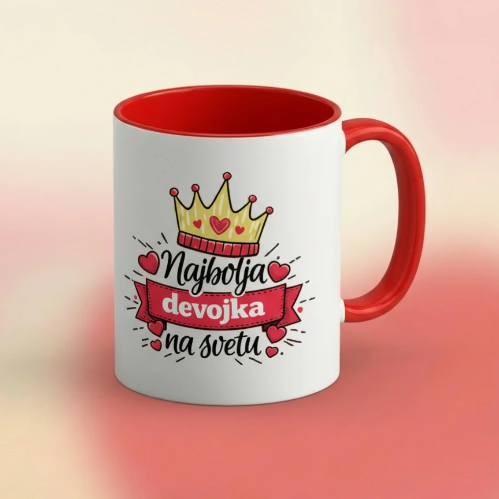 Šolja sa štampom Najbolja devojka na svetu