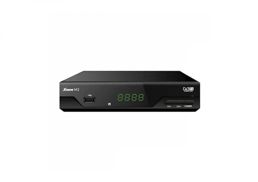 Set Top BOX Xwave M2 DVB-T2 LED/scart/HDMI/RF in-out/USB/media player/metalno kućište