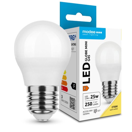 Modee Lighting LED sijalica Mini G45 2,9W E27 180° 2700K (250 lumen)