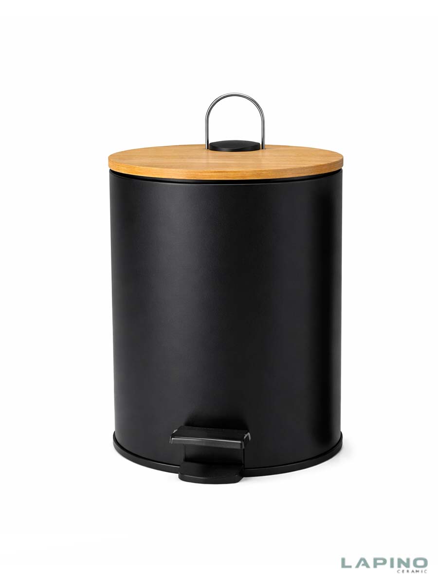 Kanta za otpatke Natural wood black 5L Lapino