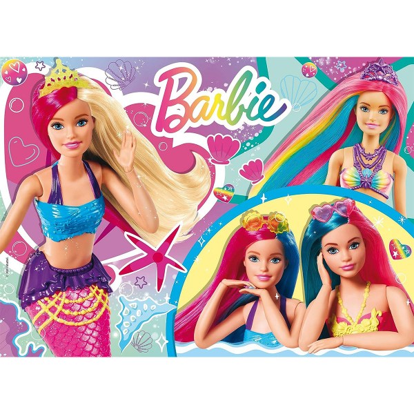 Slagalica Lisciani 48pcs Barbie 2u1 slozi i oboji 99443