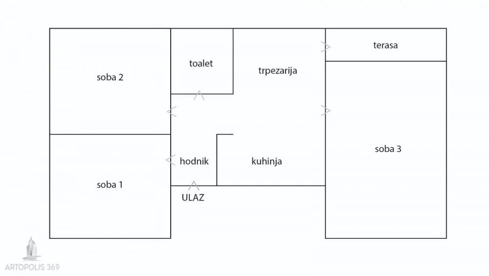 Prodaja, trosoban stan, 56m², Ledine, Beograd