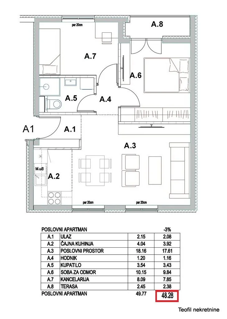 Prodaja, poslovni prostor, 48m², Palilula, Niš