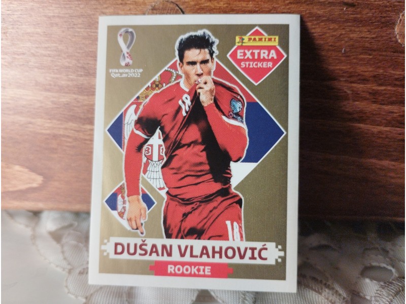 Dusan Vlahovic gold sticker Qatar